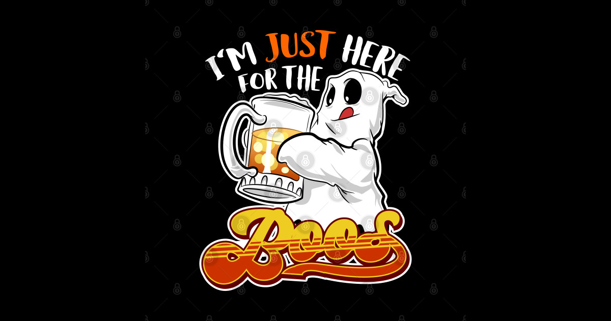 Funny Halloween Ghost Drinking Beer - Halloween - Tapestry | TeePublic