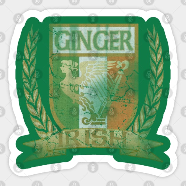 Irish Ginger Crest - Ginger - Sticker | TeePublic