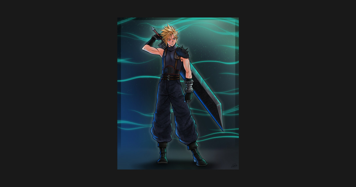 Cloud Strife Victory Pose - Cloud Strife - T-Shirt | TeePublic