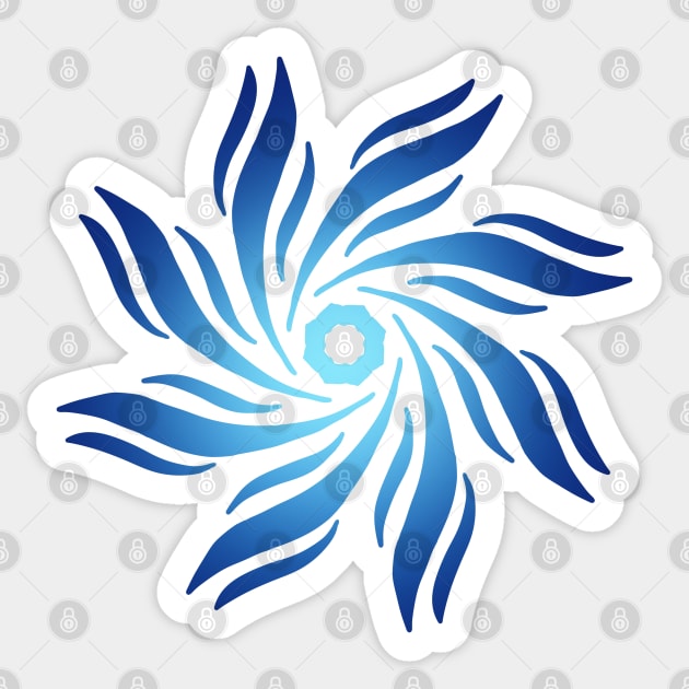 Blue Pinwheel V2 - Pinwheel - Sticker | TeePublic