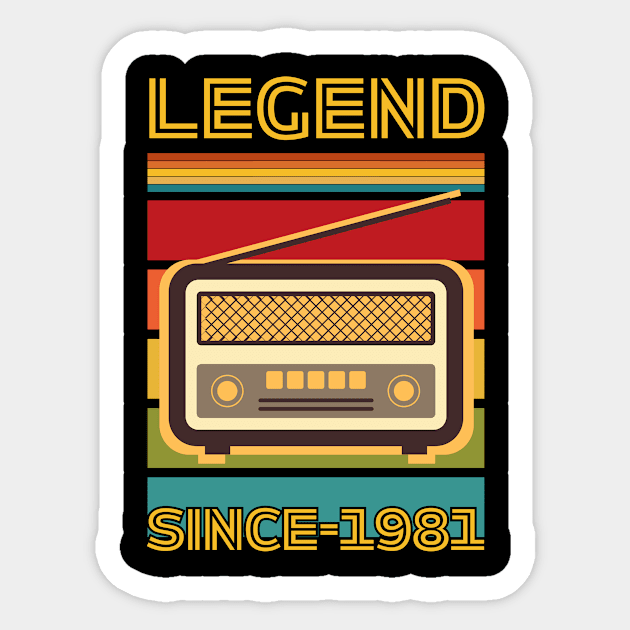 LEGEND VINTAGE 1981 - Legend - Sticker | TeePublic