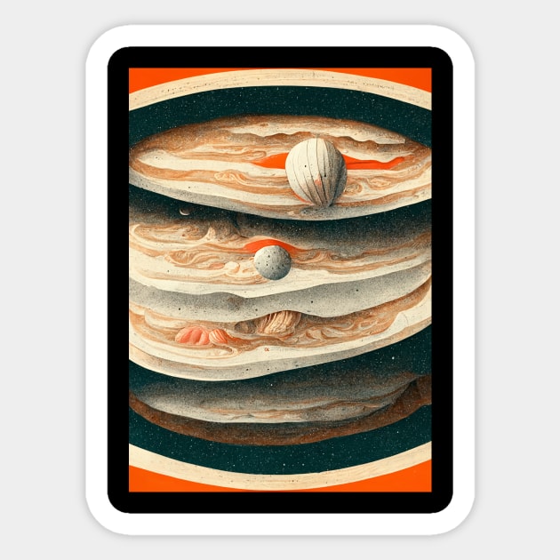 Layers of Jupiter - Jupiter - Sticker | TeePublic