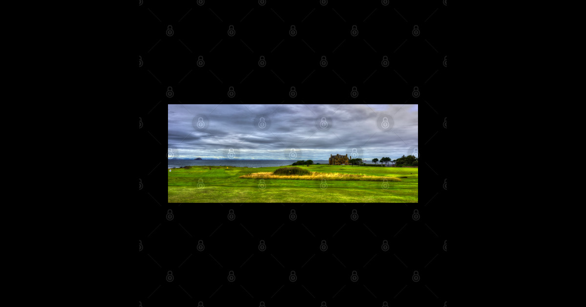 Coastal Golf Course - Hdr - Sticker | TeePublic
