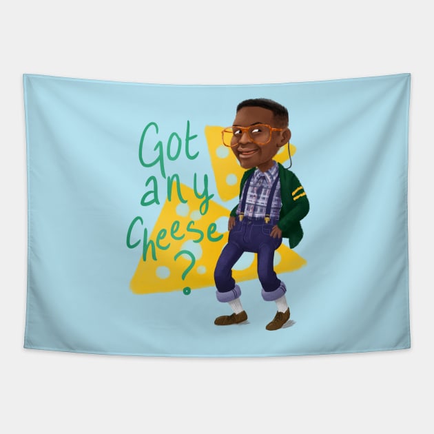 Got Any Cheese? - Steve Urkel - Tapestry | TeePublic