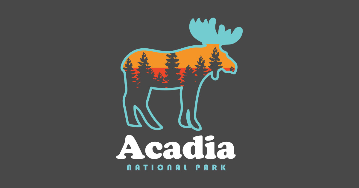 Acadia National Park Camping Bar Harbor Maine Moose - Acadia - T-Shirt ...