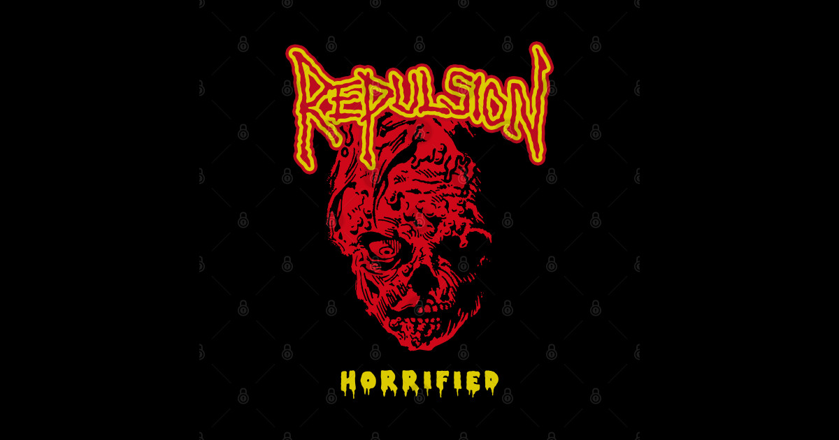 Repulsion "Horrified" Tribute Shirt - Repulsion - Sticker | TeePublic