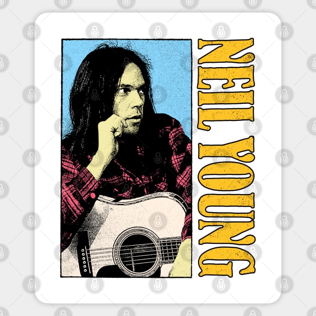 Neil Young - Pop Art Fanmade - Neil Young - Sticker | TeePublic