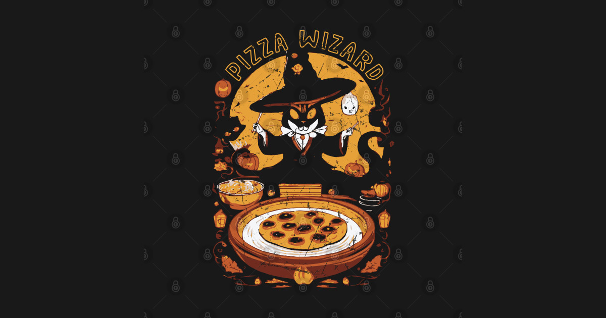 Pizza Wizard Magical Witch - Pizza Wizard - T-Shirt | TeePublic