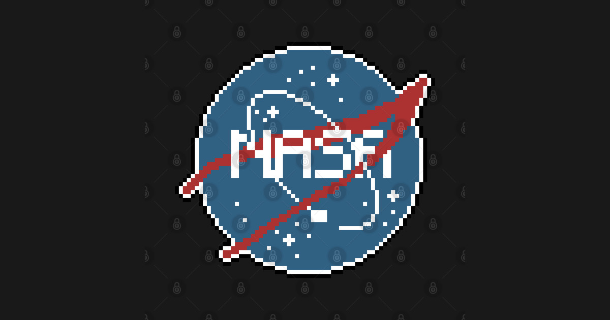 nasa logo pixel art - Nasa Logo - T-Shirt | TeePublic