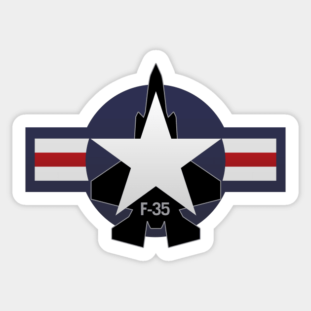 F-35 Lightning II Military Fighter Jet - F 35 - Sticker | TeePublic