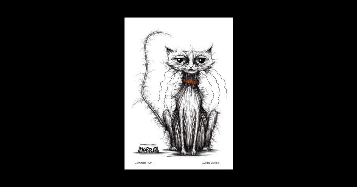 Horrid cat - Grumpy Cats - Sticker | TeePublic