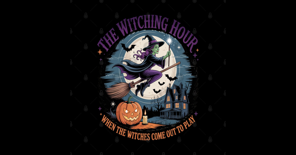 The Witching Hour Spooky Halloween Flying Witch - The Witching Hour ...
