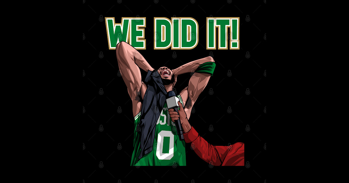 “We did it!” Jayson Tatum celebration - Jayson Tatum - Sticker | TeePublic