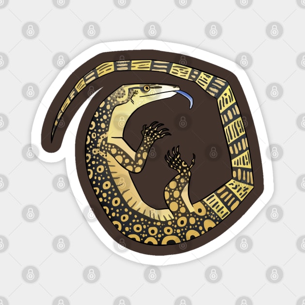 monitor lizard head drawing