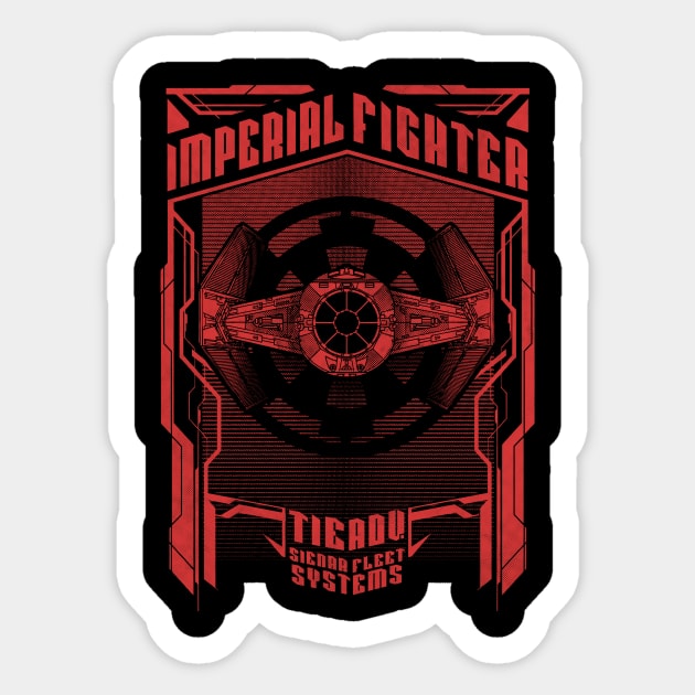 T-Fighter Adv. Crest - Tie Fighter - Sticker | TeePublic
