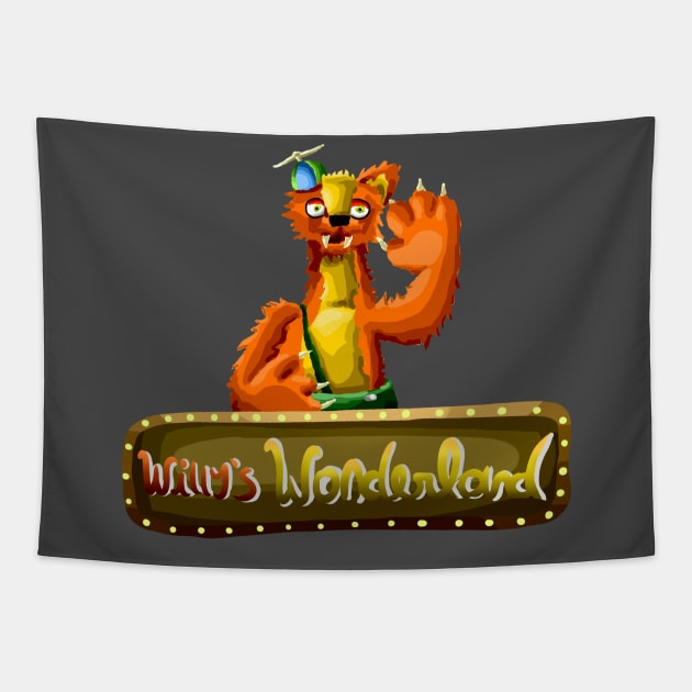 Willy's the weasel: poster - Five Nights At Freddys - Tapestry | TeePublic