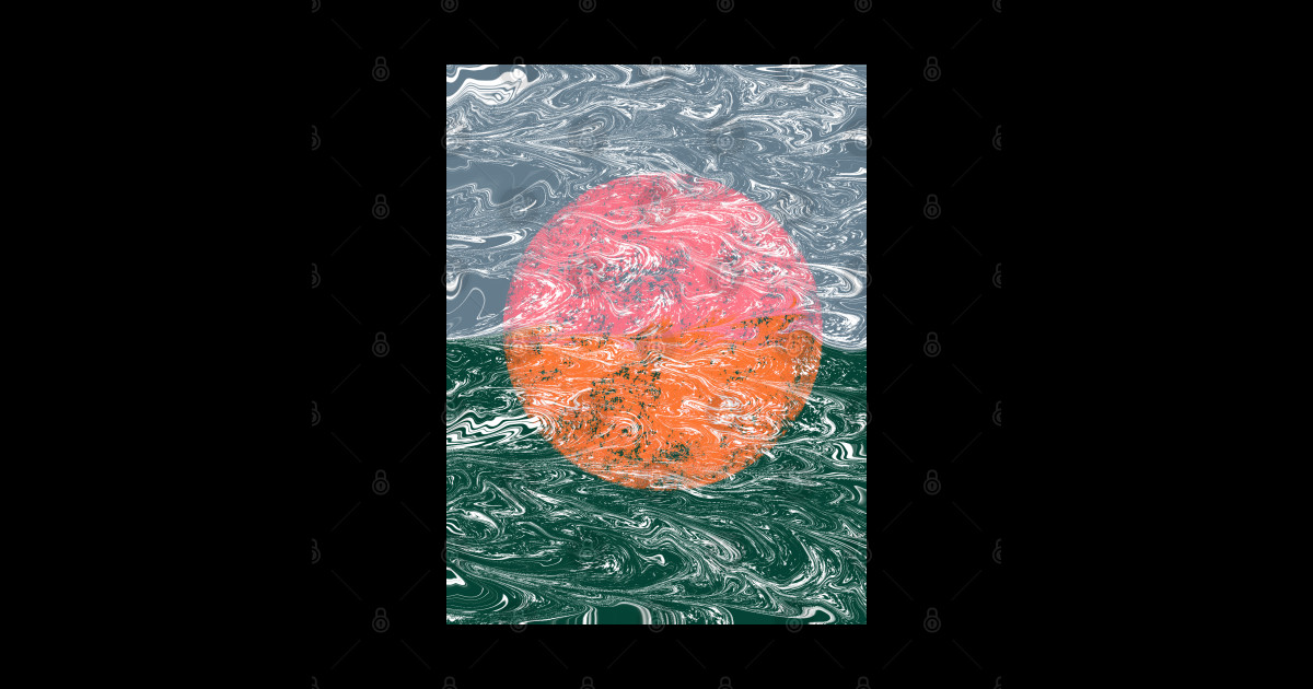 Blue and pink abstract design - Abstract Art - Sticker | TeePublic