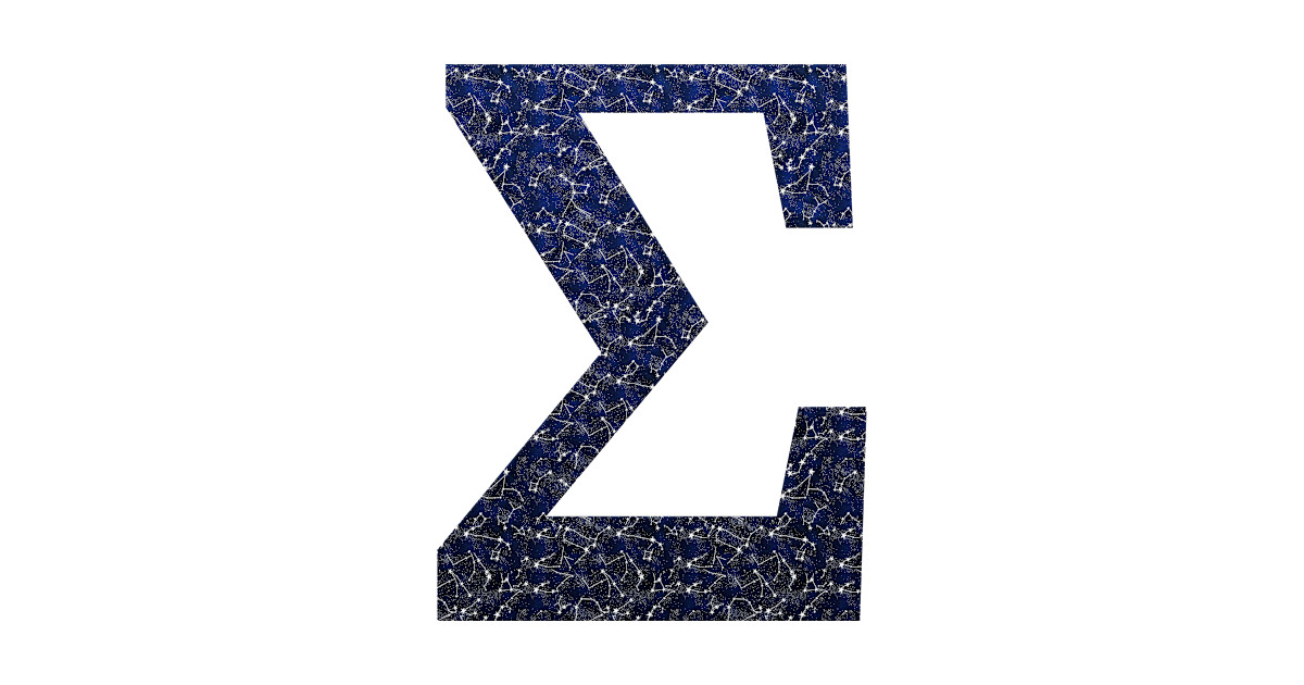 Greek alphabet, Sigma with constellation pattern - English - T-Shirt ...