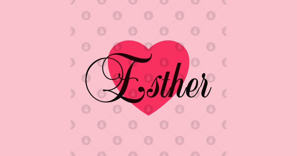 To An Esther With Love (With Cursive Black Font) - Vintage - T-Shirt ...