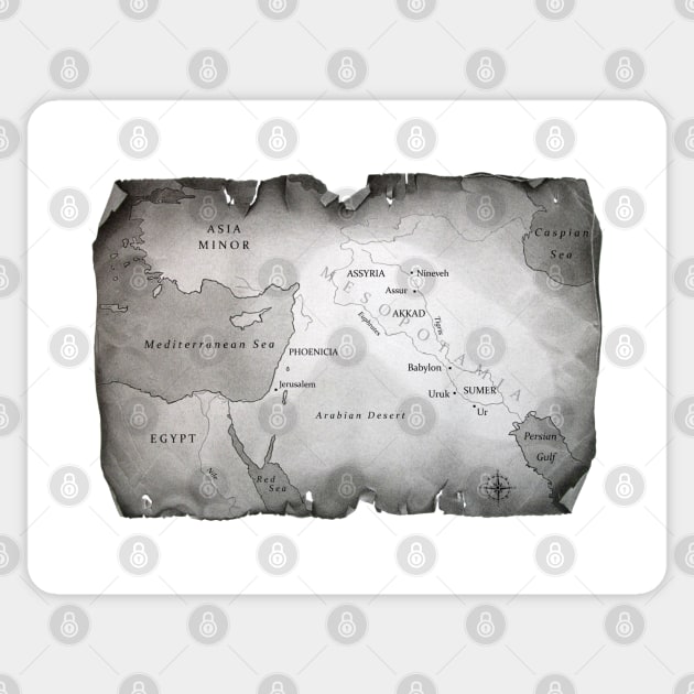 MAP OF MESOPOTAMIA - Maps - Sticker | TeePublic