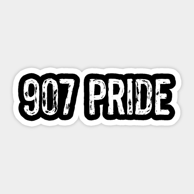 907 Pride - Area Code 907 - Sticker | TeePublic