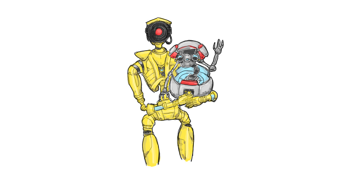 Loader Bot & Gortys - Borderlands - T-Shirt | TeePublic