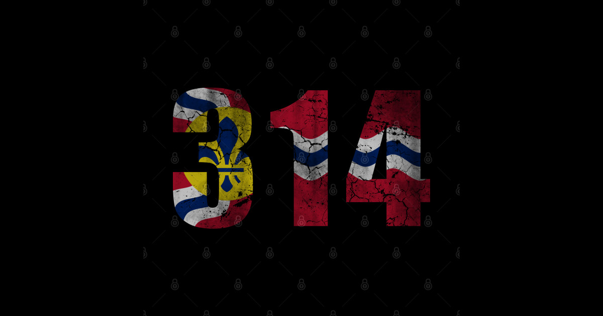 314 St Louis Flag Missouri - St Louis - T-Shirt | TeePublic