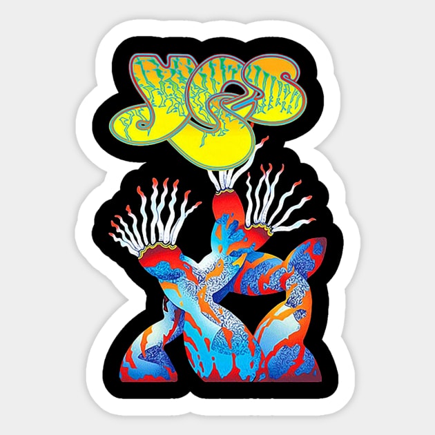 Ranbow yes tree - Vintage - Sticker | TeePublic