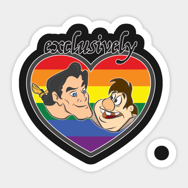 Exclusively Gaston and Lefou - Beauty And The Beast - Sticker | TeePublic