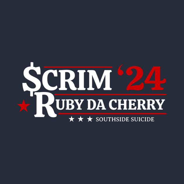 Scrim and Ruby Da Cherry for President 2024 - Uicideboy - T-Shirt ...