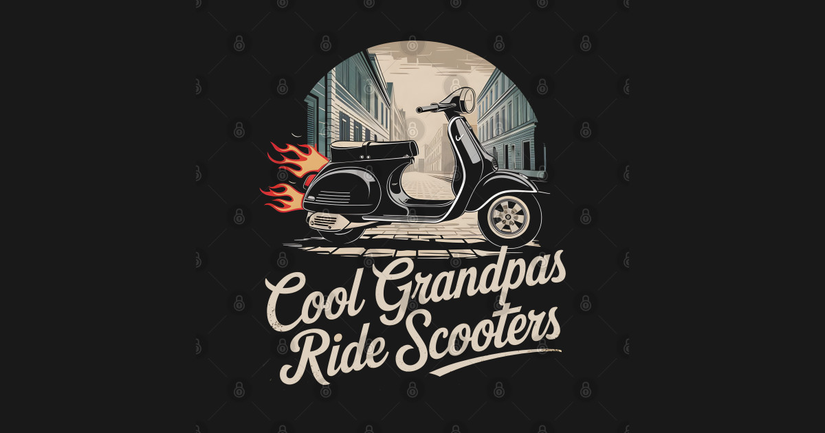 Cool Grandpas Ride Scooters - Grandpa - T-Shirt | TeePublic