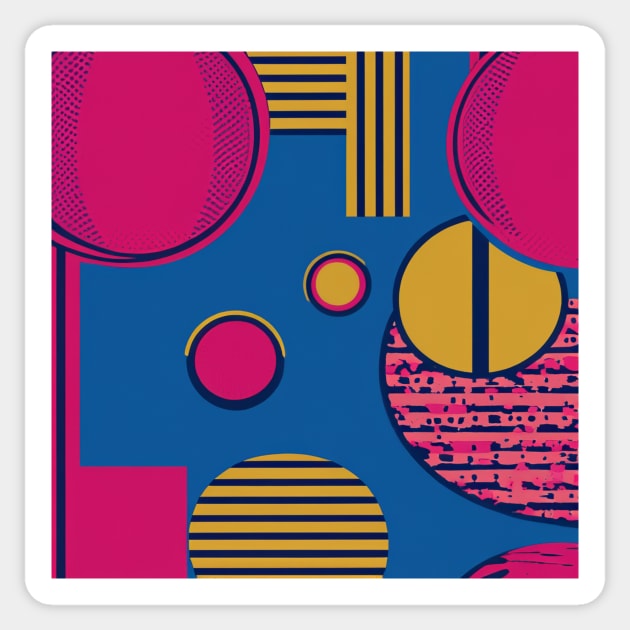 Retro Abstract Art - Retro Artwork - Sticker | TeePublic