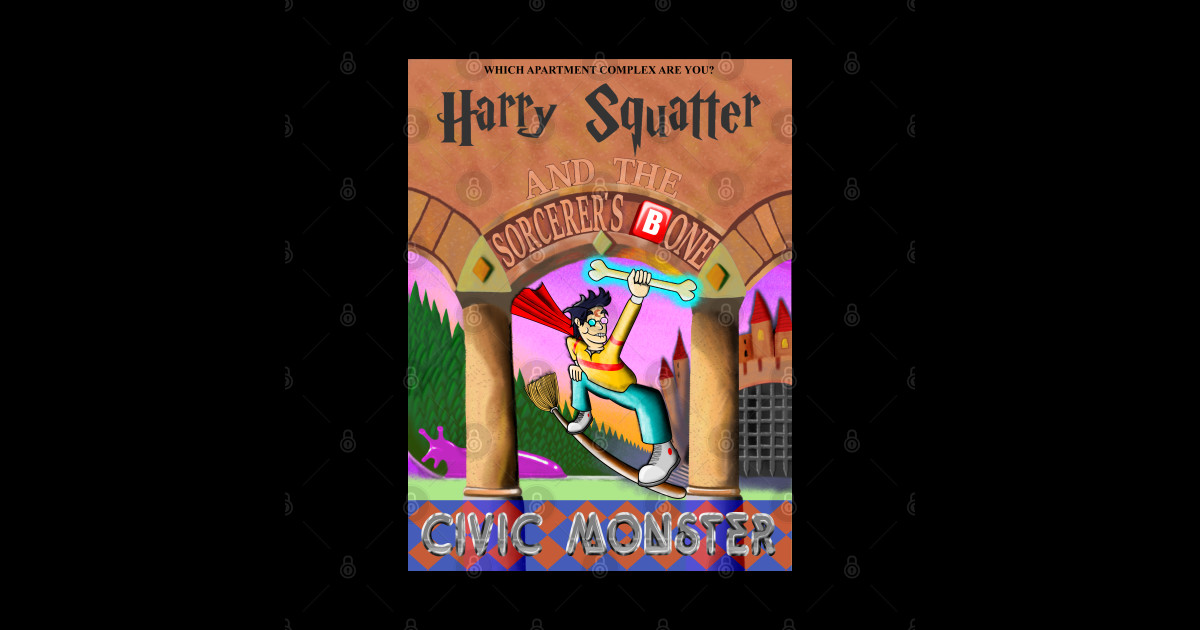 Harry Squatter and the Sorcerer's Bone - Meme - Sticker | TeePublic