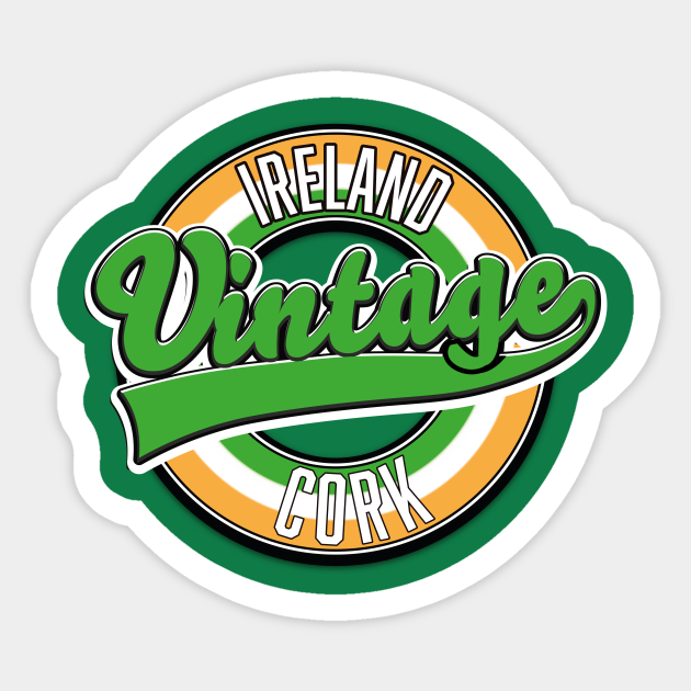 ireland Cork vintage logo - Cork Ireland Logo - Sticker | TeePublic