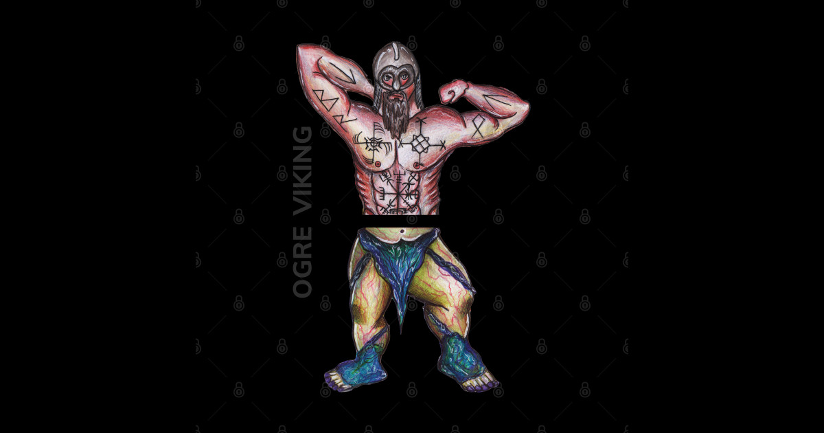 OGRE VIKING by FrankenDuo - Character - Sticker | TeePublic