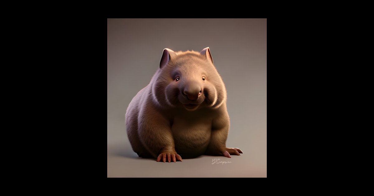 A very fat, cute, Wombat - Wombat - Posters and Art Prints | TeePublic