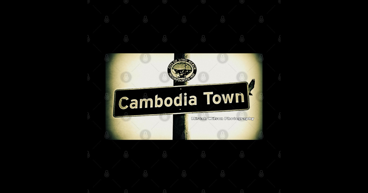 Cambodia Town, Long Beach, CA by Mistah Wilson - Conceptual - T-Shirt ...