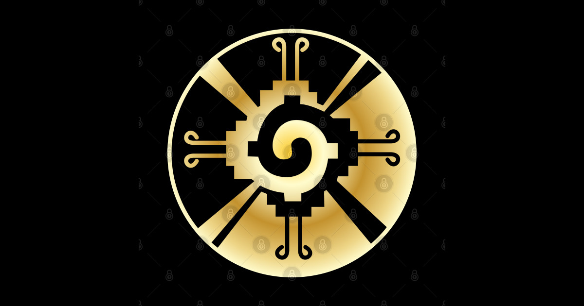 Galactic Butterfly Hunab Ku - aztec symbol - Hieroglyphics - Sticker ...