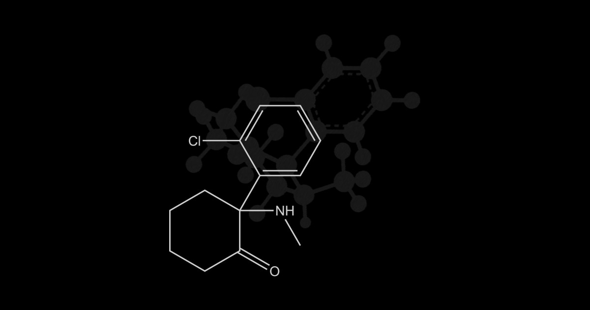 Ketamine Molecule - Ketamine - Sticker | TeePublic