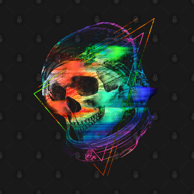 Glitch Skull - Skull - Pillow | TeePublic