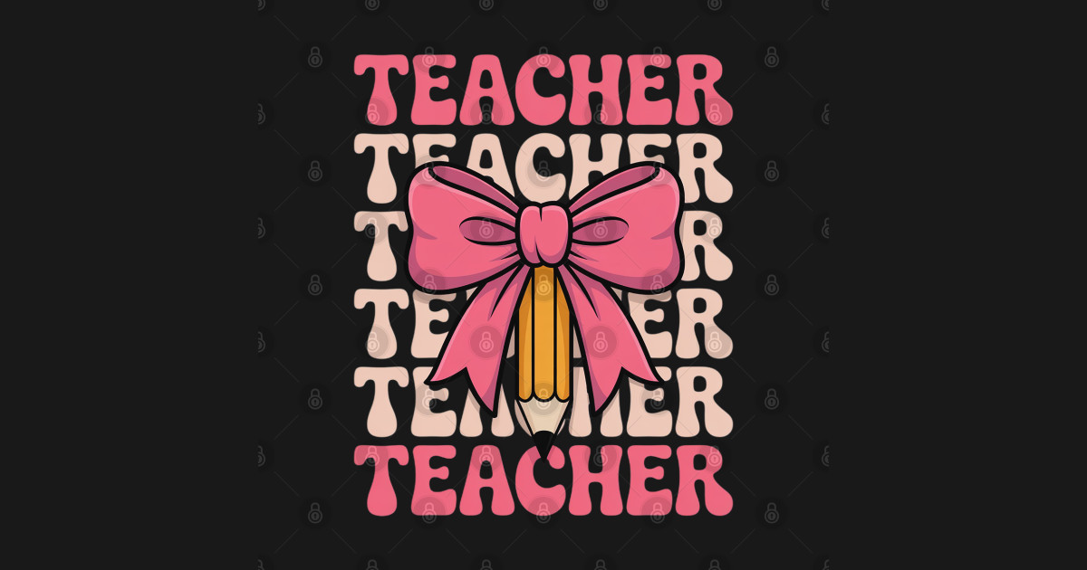 Teacher Pencil Back To School Pink Teacher First Day - Teacher Pencil ...