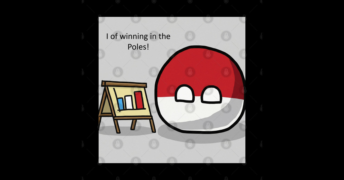 Winning in the Poles - Polandball - Sticker | TeePublic