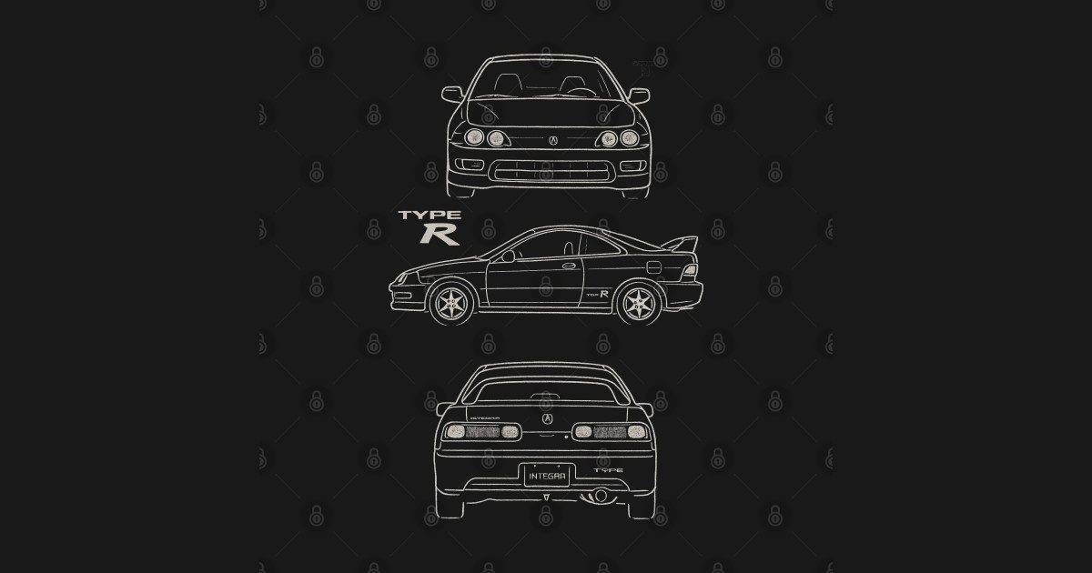 1997 Integra Type R - Acura Integra - T-Shirt | TeePublic