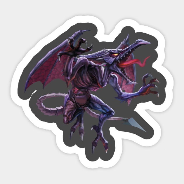 Ridley Banner SSBU Artwork - Ridley - Sticker | TeePublic