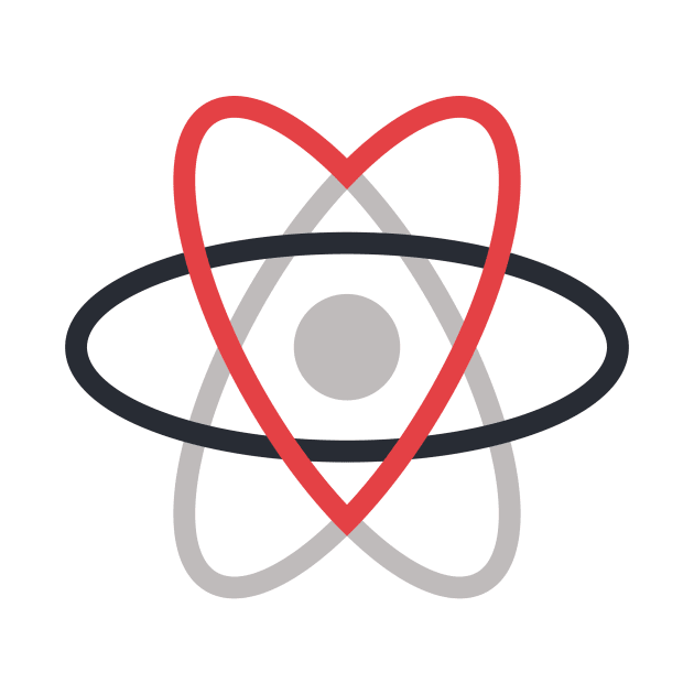 React.js Heart Logo - React - T-Shirt | TeePublic