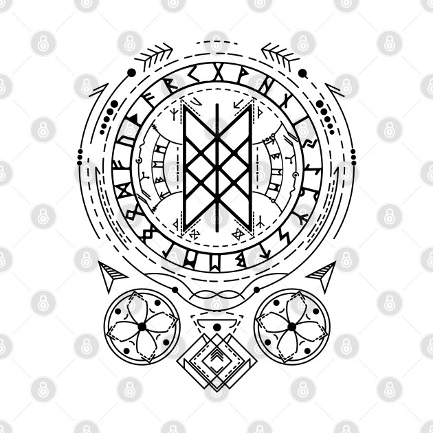 Web of Wyrd | Norse Pagan Symbol - Web Of Wyrd The Matrix Of Fate - T ...