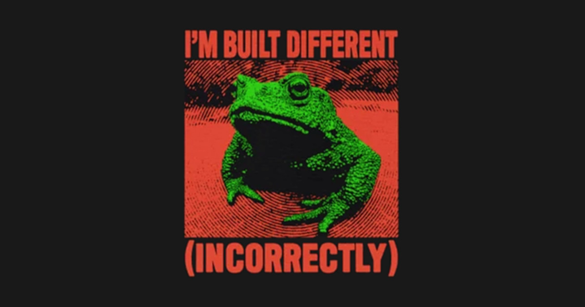 Built Different Incorrectly Frog Japanese - Built Different Incorrectly ...