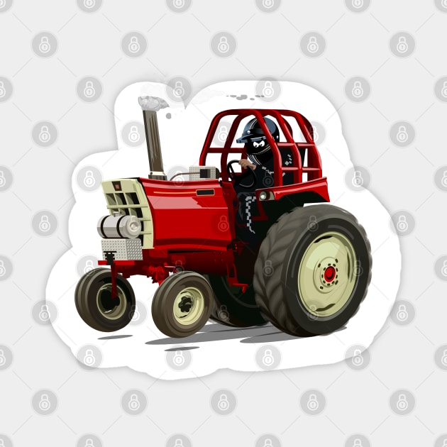 Cartoon tractor - Cartoon Tractor - Magnet | TeePublic