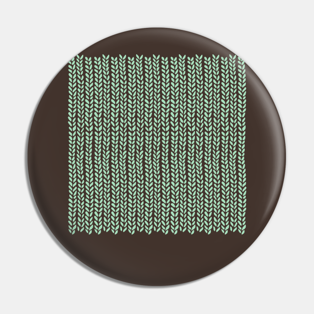Knit Wave Mint Green - Knit - Pin | TeePublic