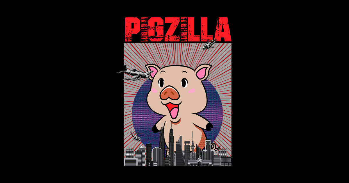 Pigzilla - Pig Lover - Tapestry | TeePublic
